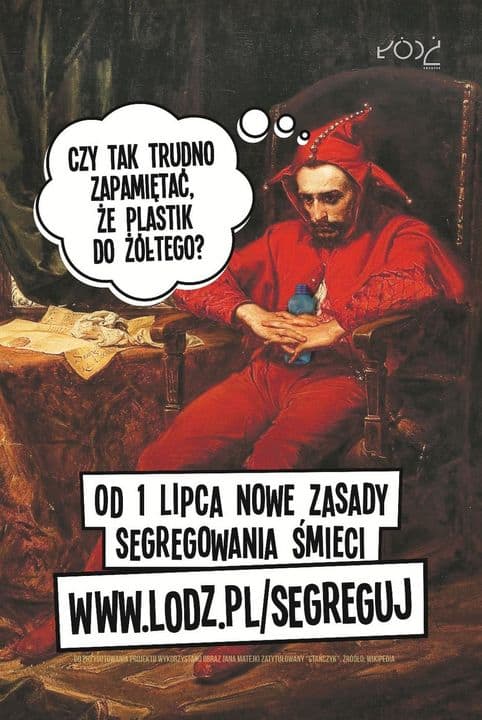 W Łodzi do segregowania śmieci zachęcają memy z arcydziełami malarstwa ...