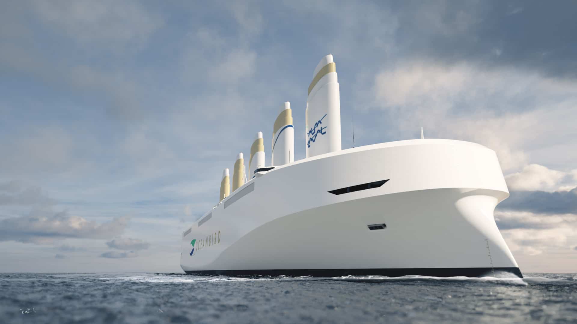 Największy statek transportowy Oceanbird z żaglami nowej generacji ...